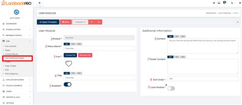 Larabck A Guide On How To Set Up User Dashboard All Pages Enactsoft