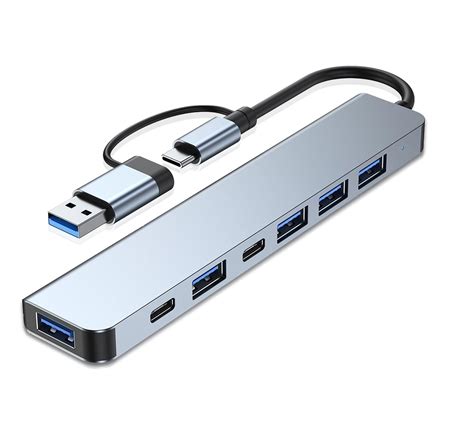 HUB 7 EN 1 TIPO C USB USB C USB 3 0 X 5 ALUMINIO D P TECHNOLOGY COMPUTER ACCESORIOS DE