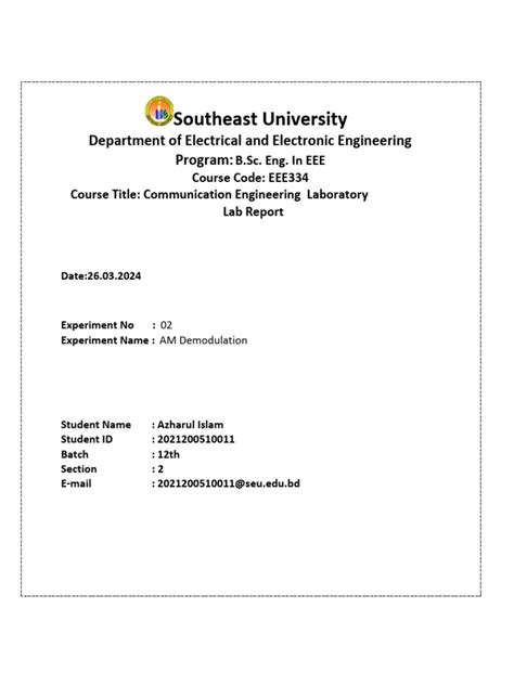 Eee334 Am Demodulation Download Free Pdf Modulation Detector Radio