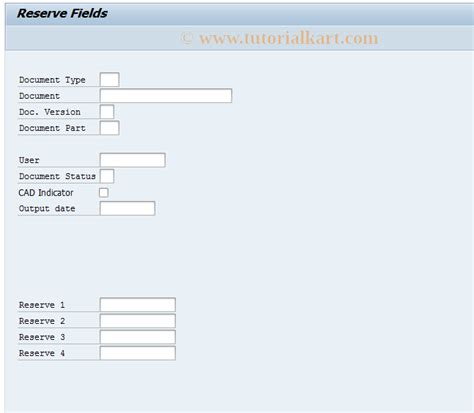 draw res sap tcode display reserve fields