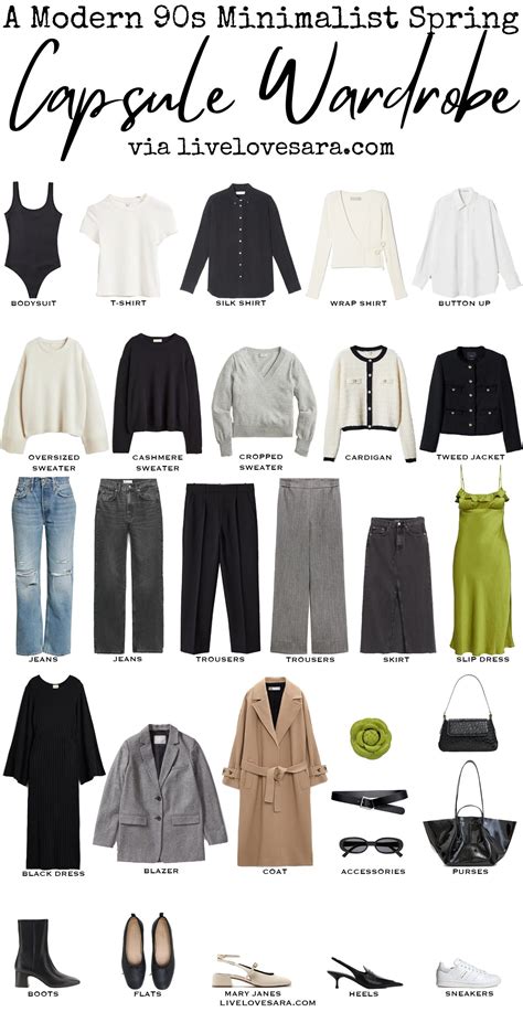 The Modern 90s Minimalist Capsule Wardrobe For Spring Livelovesara