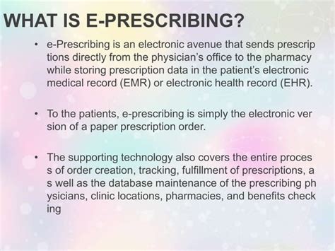 E Prescribing Electronic Medical Prescribing Pptx Healthcare Industry Industries
