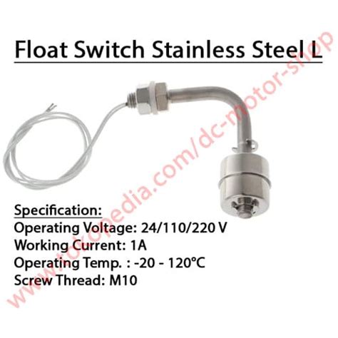 Jual Float Switch Stainless Steel Liquid Water Level Sensor Type L Arduino Jakarta Pusat DC