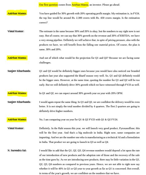 Anirban Manna On Twitter 🎯 I Asked Questions In The Concal Conference Call Of Best Agrolife