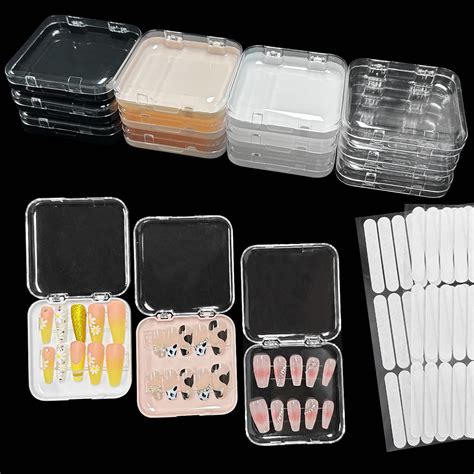 Ancirs 25 Pack Acrylic Nail Storage Box For Diy Press On