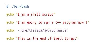 SLIIT From The Beginning C Inside A Shell Script
