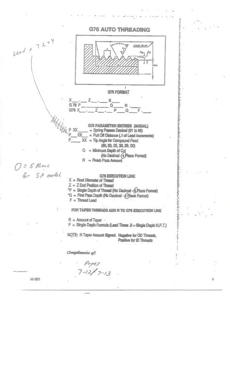Cnc Machining G76 Practical Machinist Largest Manufacturing