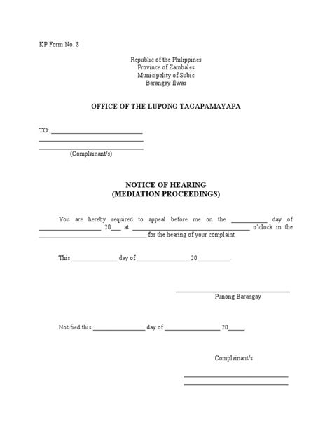 Kp Form No 8 Pdf