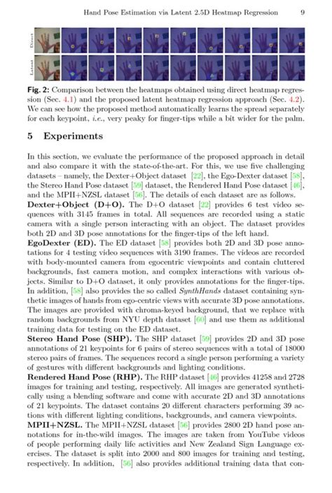 Hand Pose Estimation Via Latent 2 5d Heatmap Regression Deepai