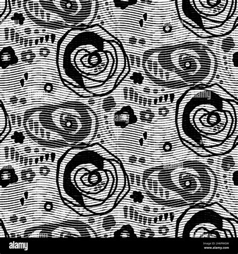 Seamless Geometric Black White Woven Herringbone Style Texture Two Tone 50s Monochrome Pattern