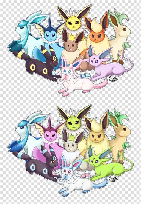 Shiny Eevee Evolutions Wallpaper