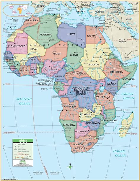 Latitude And Longitude Map Of Africa Latitude And Longitude