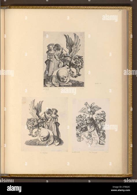 Albrecht Dürer The Market Builder And His Wife Lion Coat Of Arms With