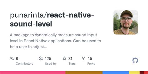 Github Punarintareact Native Sound Level A Package To Dynamically Measure Sound Input Level