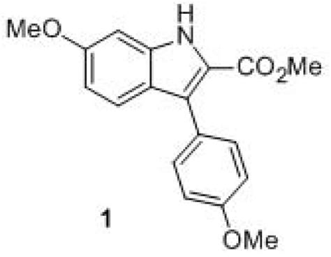 Structure Of Methyl 6 Methoxy 3 4 Methoxyphenyl 1h Indole 2 Carboxylate Download Scientific
