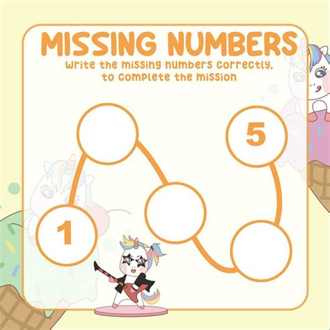 Missing Numbers Write The Answer Correctly Educational Printable Math Worksheet Count And