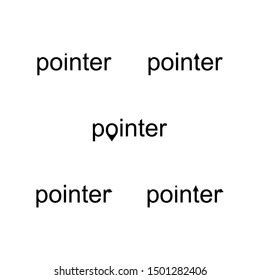 Logo Word Pointer Cursor Arrow Writing Stock Vector Royalty Free 1501282406 Shutterstock
