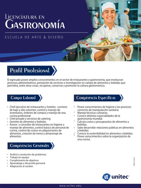 Licenciatura En Gastronomía Y Sueldos Pdf Alimentos Artes Culinarias