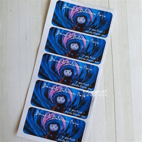 Flavoli Papelaria Personalizada Etiqueta Escolar Coraline