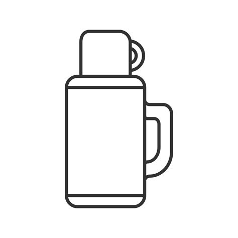Thermos Linear Icon Thin Line Illustration Hot Drink Contour Symbol