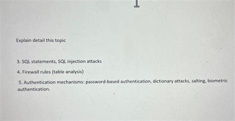 Solved Explain Detail This Topic 3 SQL Statements SQL Chegg Com