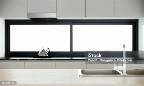 현대적인 스타일의 주방 인테리어 디자인 현대 스칸디나비아 아파트 개념 클로즈업 샷 배경 3d 렌더링 0명에 대한 스톡 사진 및 기타 이미지 Istock