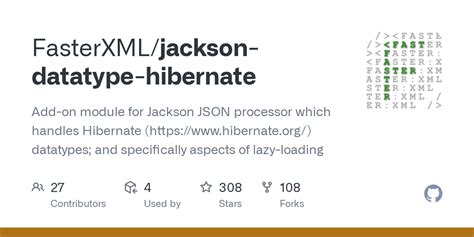 Github Fasterxmljackson Datatype Hibernate Add On Module For