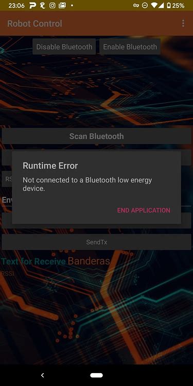 Ble Runtime Error Not Connected To A Bluetooth Low Energy Device