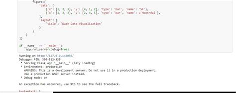 Python Not Able To Get The Output Of Dash While Working On Jupyter