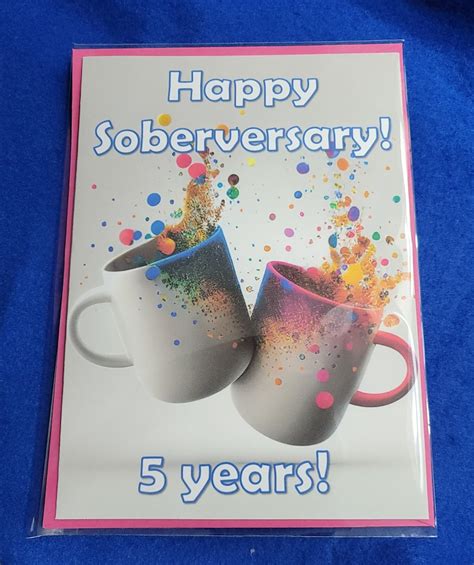 Happy Soberversary Greeting Card Congratulations Soberversary Aa