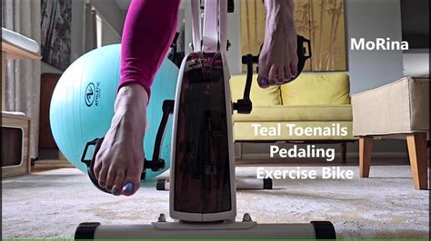 Teal Toenails Pedaling Exercise Bike Morina Foot Fetish Veiny Feet