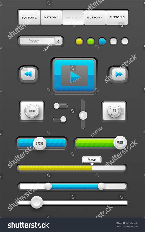 web interface ui elements vector illustration royalty free stock vector 171512606