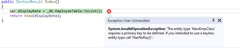 core systemvalidoperationexception the entity type