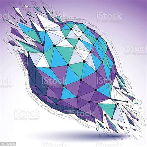 추상적임 벡터 저해상 폴리 난파 오브젝트입니다 블랙 운항선 3차원 형태에 대한 스톡 벡터 아트 및 기타 이미지 3차원 형태