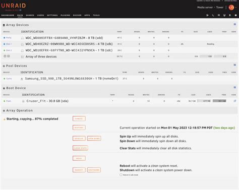 parity swap general support unraid
