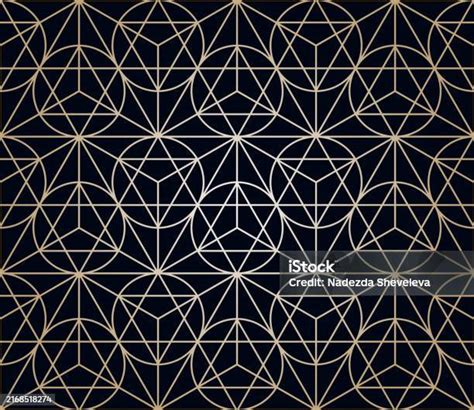 그라데이션 황금 검정 선형 완벽한 신성한 기하학 패턴 천스러운 기하학적 오컬트 우주 라인 아트 표지판 패브릭 프린트 표면 질감