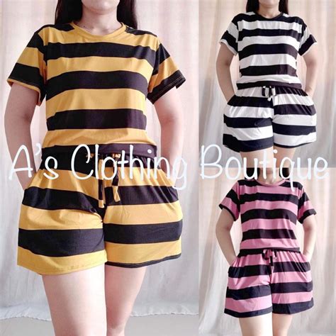 Terno Stripe For Women Medium To Xl Shopee Philippines