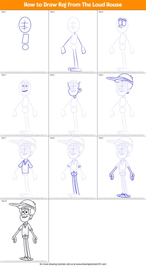 How To Draw Raj From The Loud House The Loud House Step By Step