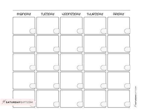 Blank Calendar Templates 29 Cute And Free Printables Saturdayt