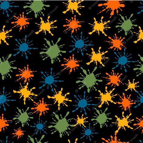Premium Vector Seamless Pattern Of Colored Splashes