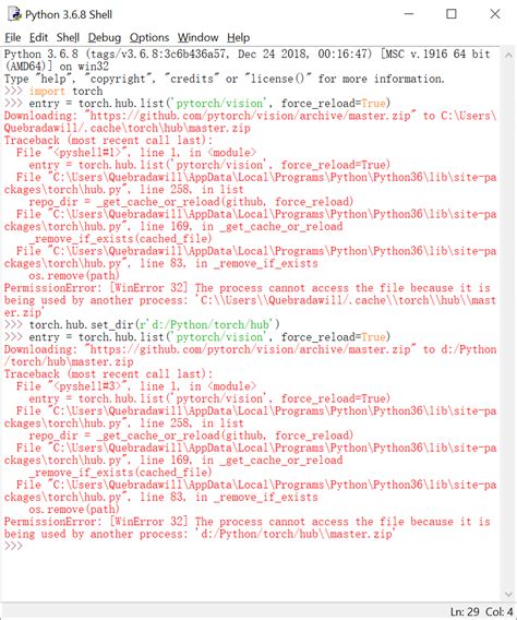 pytorch hub permissionerror pytorch forums