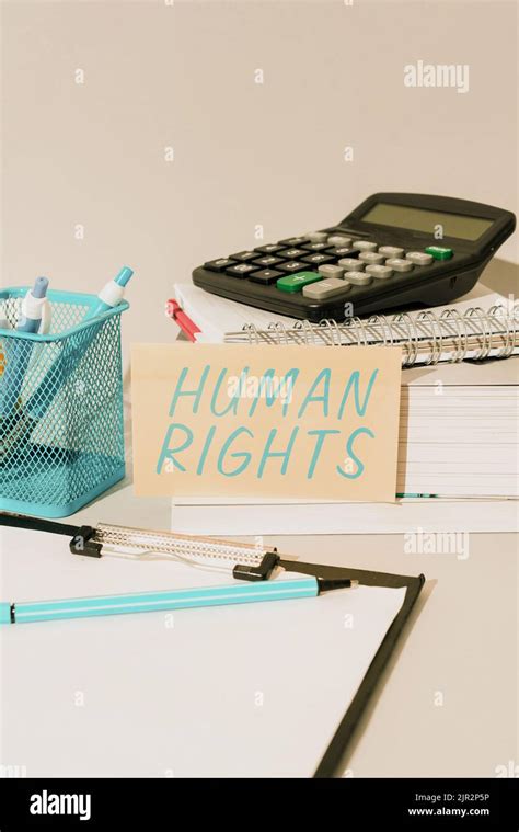 Handwriting Text Human Rights Business Concept Moral Principles