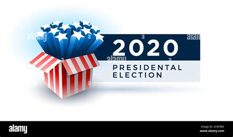 Exploding American Stars Vote 2020 In Usa Typographic Vector Design