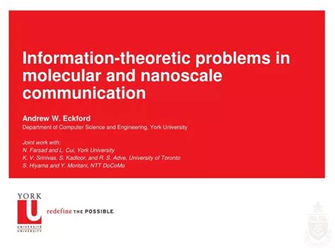Ppt Information Theoretic Problems In Molecular And Nanoscale Communication Powerpoint