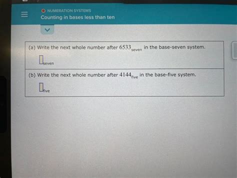 Solved O Numeration Systems Counting In Bases Less Than Ten