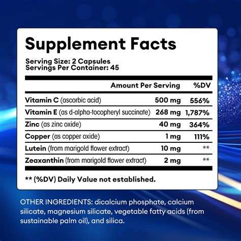 Kexinsh Lutein Zeaxanthin Vision Complex Areds 2 Eye Vitamins Enhance Vision Supplements Eye
