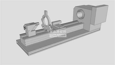 工业车床设备su模型sketchup草图大师skp模型