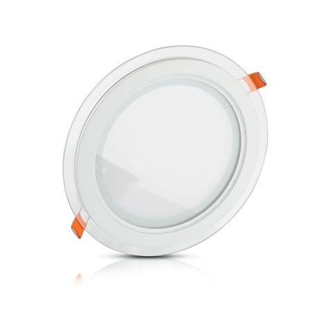18w Led Panel Downlight Glass Round 3000k