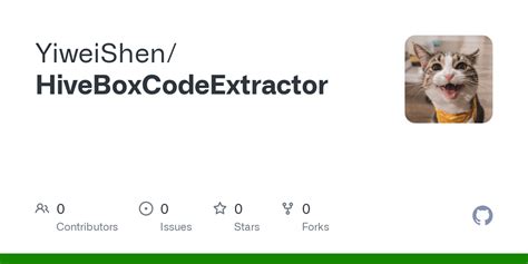 Github Yiweishen Hiveboxcodeextractor