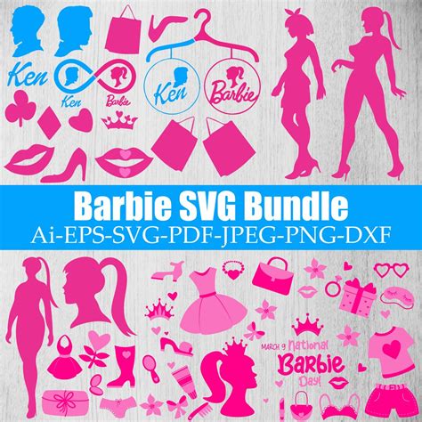 Barbi Svg Bundle Barb Svg Bundle Girls Svg Files For Circut Barbi